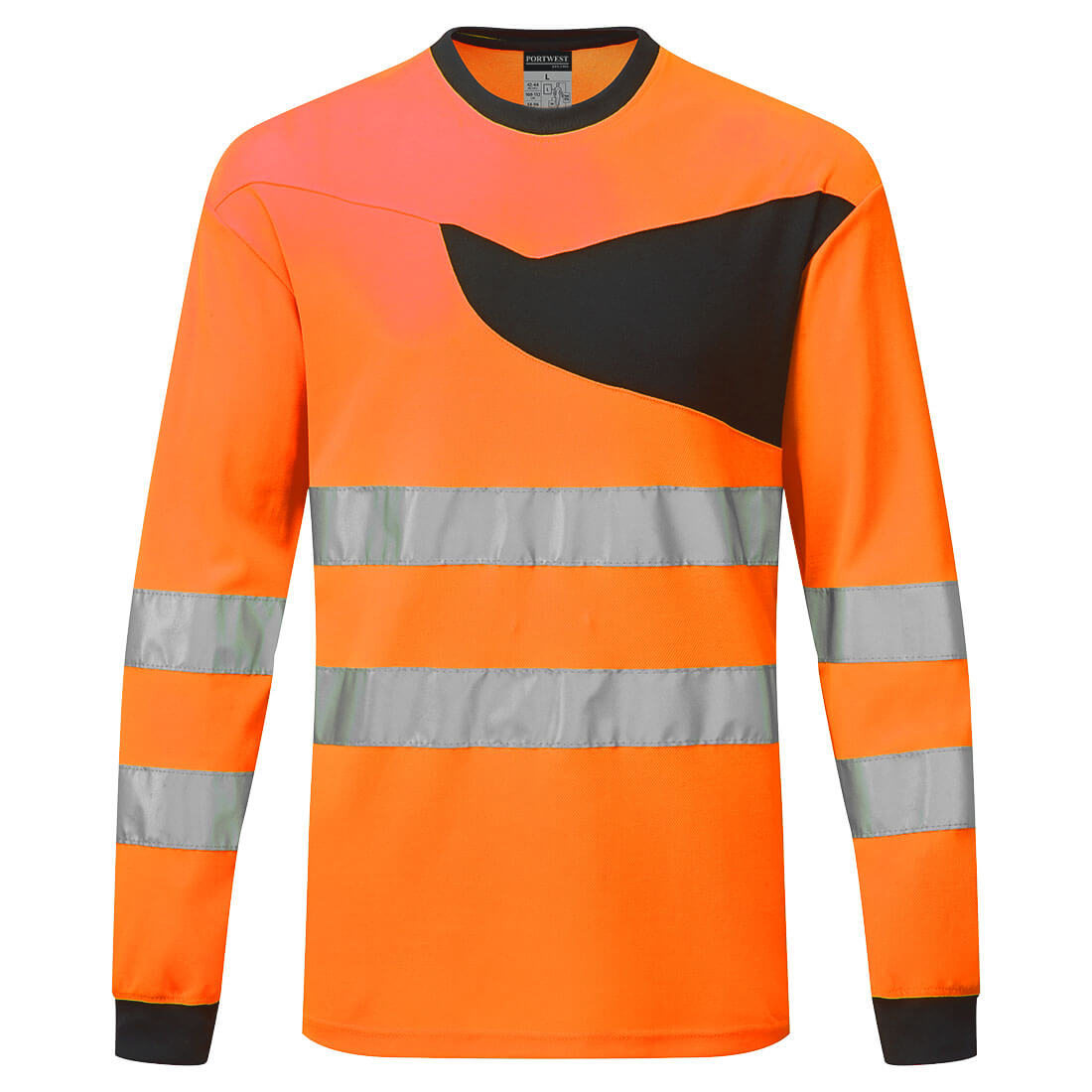 PORTWEST PW2 HI-VIS LANGÆRMET T-SHIRT, PW221